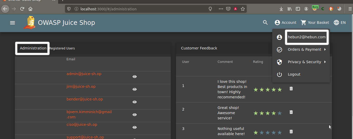 OWASP Juice-Shop Level 3 PART I | Writeup - Hebun ilhanlı